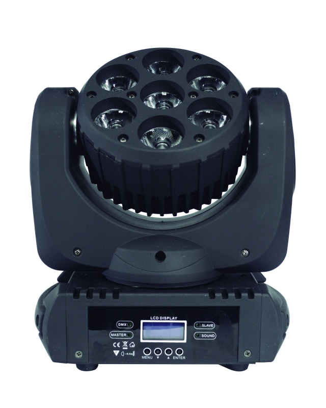 Velasco | Sonido y Electrónica - LUZ LED ROBOTICA BEAM 7x12W/6 EN 1 RGBWPY
