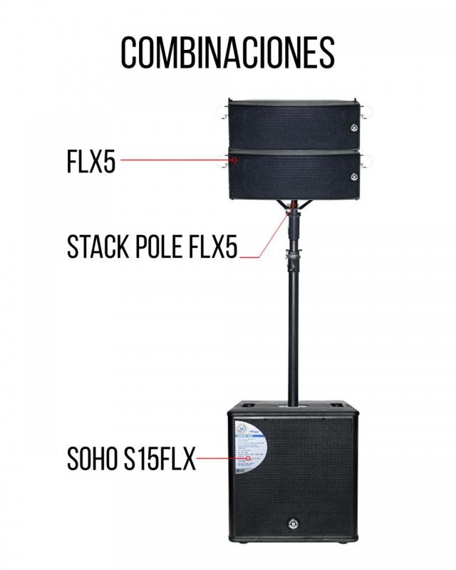 Velasco | Sonido y Electrónica - LINE ARRAY PASIVO FLX-SERIE 2X5 480W X 2P